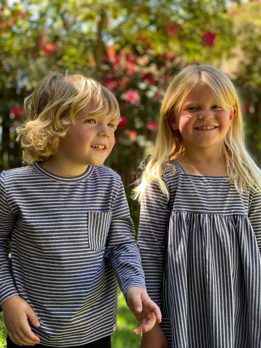 Me & Henry Cowan Tee - Black/White Stripe – Bloom Kids Collection